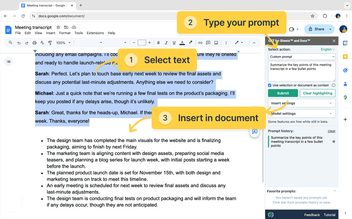 GPT for Docs: AI add-on for Google Docs | GPT for Work