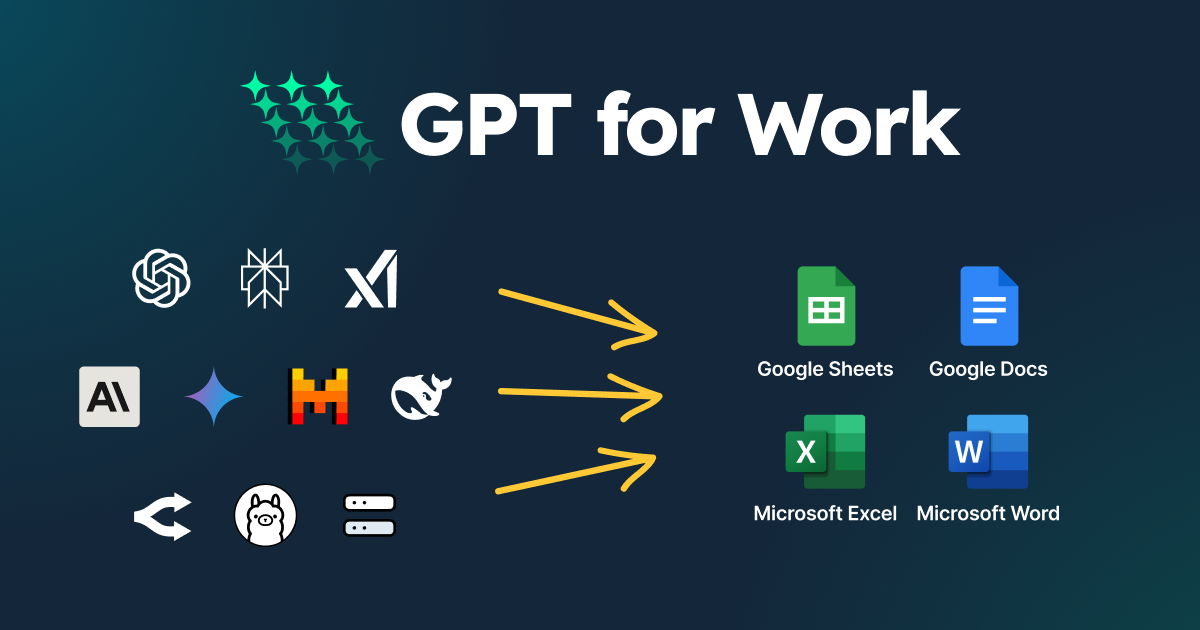 Gpt For Excel Ai Add In For Microsoft Excel Gpt For Work